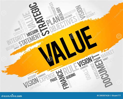 Nube de palabras de valor stock de ilustración Ilustración de capacidad