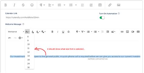 Highlight What Size Font The Current Text Is · Issue 236 · Froala
