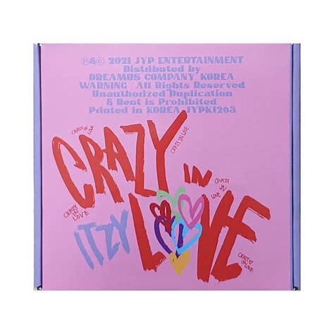 Buy ITZY Crazy In Love 1st Album ITZY Version CD Photobook Photocard Polaroid Sticker Pack