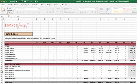 Excel Business Expense Template