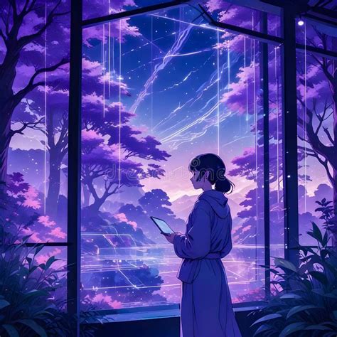 Colorful Flat Illustration Of Classical Anime Characters In A High Tech
