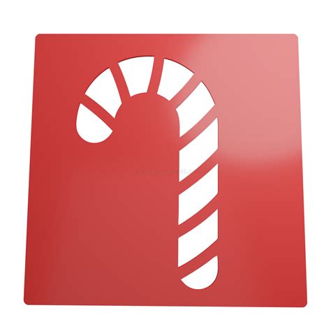 Stencil Candy Cane Stl Vector Cookie Cutter Stl Store Design Optimized
