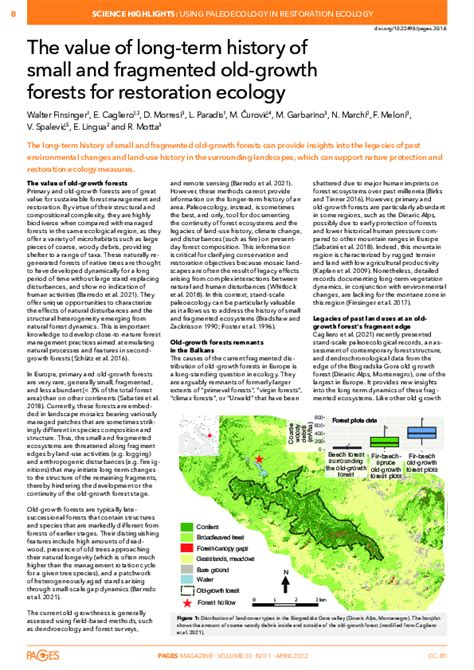 Pdf The Value Of Long Term History Of Small And Fragmented Old Growth