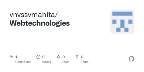 GitHub Vnvssvmahita Webtechnologies