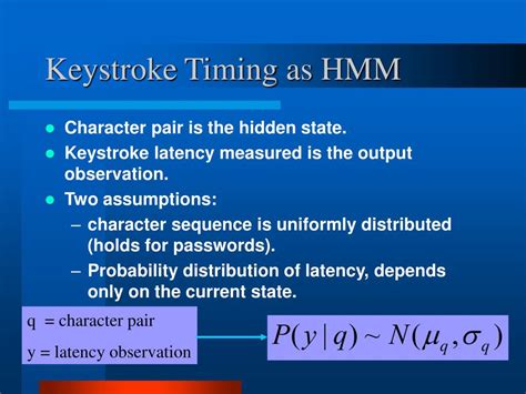 Ppt Key Stroke Timing And Timing Attack On Ssh Powerpoint