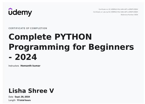 Lisha Shree On Linkedin Python Programming Udemy Learntocode