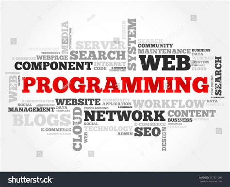 Programming Word Cloud Business Concept Stock Vector Royalty Free