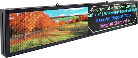 Amazon Com Outdoor Scrolling Huge Bright Advertising LED Signs RGB Full Color WiFi USB