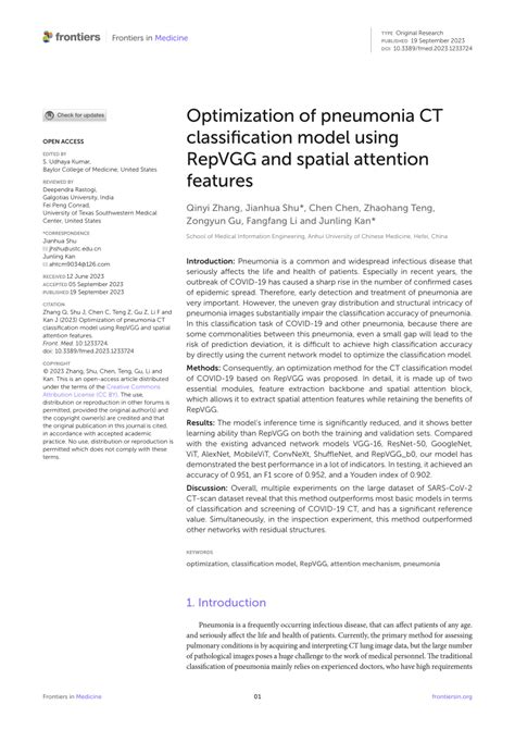 Pdf Optimization Of Pneumonia Ct Classification Model Using Repvgg And Spatial Attention Features