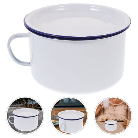 Ready Stock Soup Bowl For Kitchen Enamel Tea Mug Food Prep Container