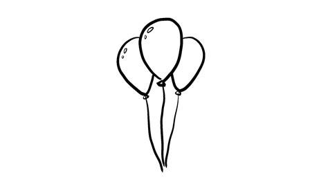 How To Draw Some Simple Balloons Step By Step Lesson Youtube