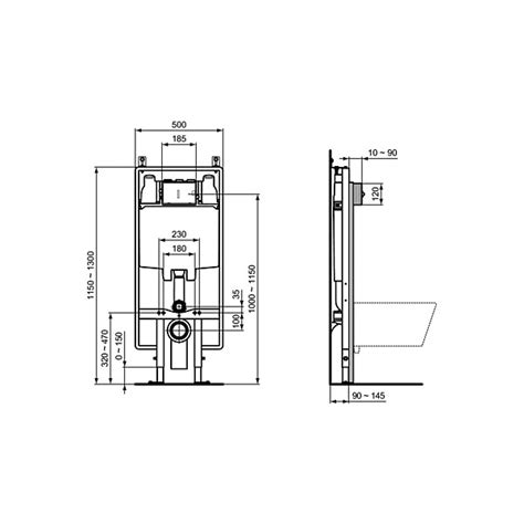 Εντοιχισμένο καζανάκι 2 λειτουργιών Ideal Standard Prosys 80 R014367
