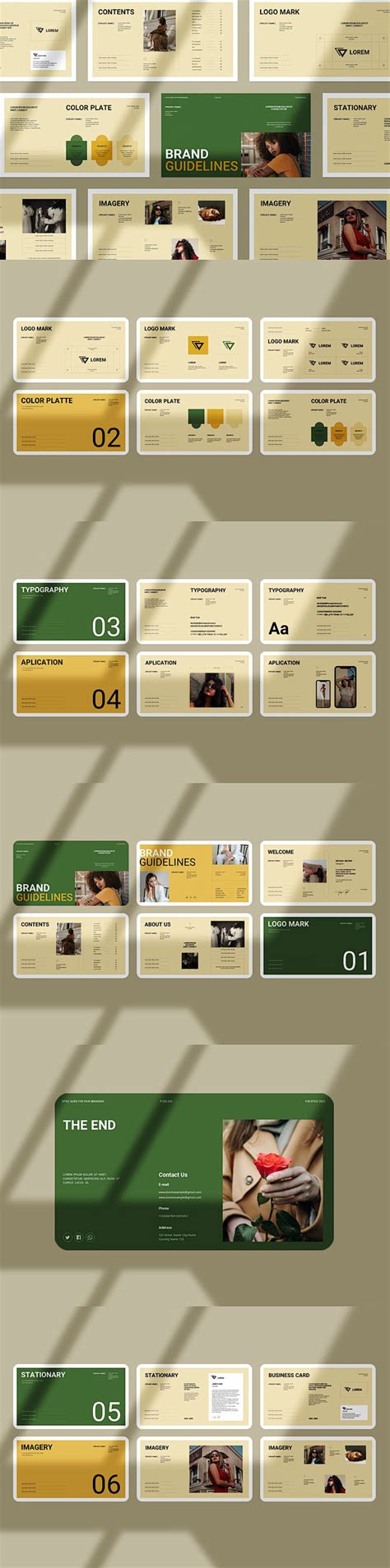 品牌指南演示 Ppt模版 Pptx