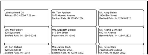 Address Label Report Overview Volgistics Help