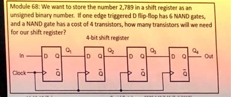 Solved Module 68 We Want To Store The Number 2789 In A Shift