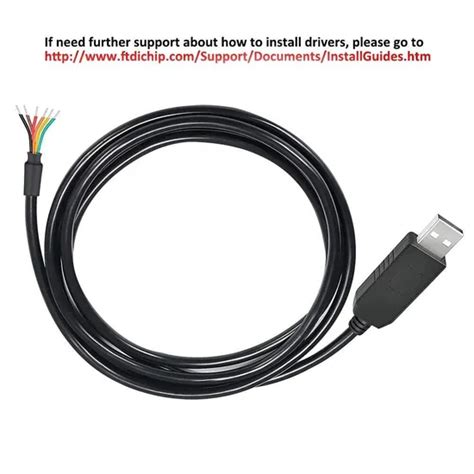 Usb To Uart Ttl Serial 3 3v 5v Adapter Cable 6 Wire End With Ftdi Chip Ft232 Tx Rx Signal Usb