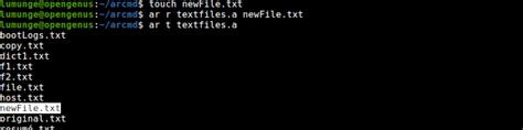 Ar Command In Linux
