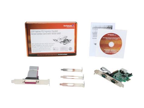 StarTech Com S P Native PCI Express Parallel Serial Combo Card With UART Model PEX S P