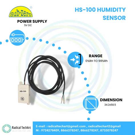 Sub Zero Hs 100 Humidity Sensor At ₹ 1400 Piece Relative Humidity