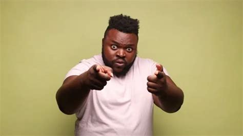 Shocked Scared Man Pointing Finger At Ca Stock Video Pond5