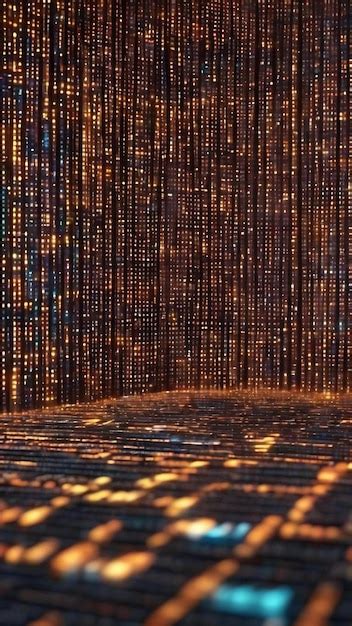 premium ai image 3d rendering of the background based on binary code technology
