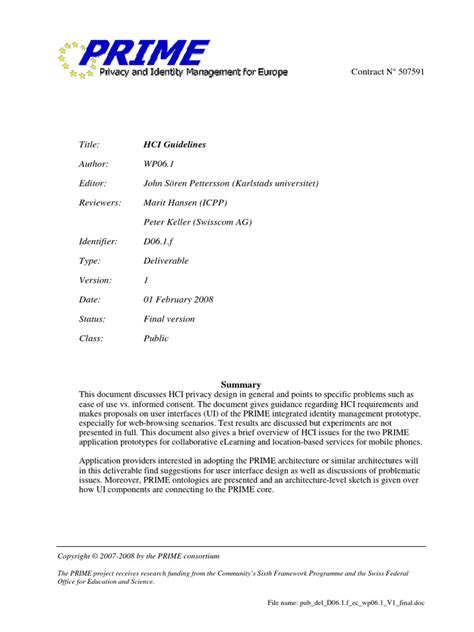 Hci Guidelines Pdf Human Computer Interaction Privacy
