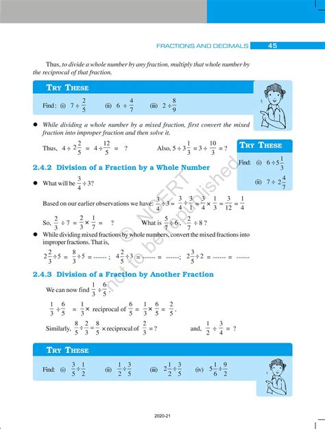 Fractions And Decimals Ncert Book Of Class 7 Mathematics