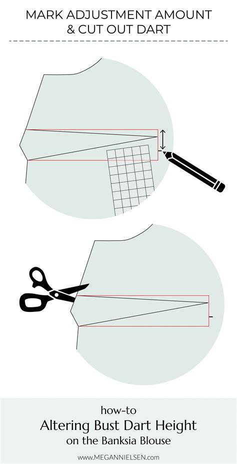 How To Alter Bust Dart Height Megan Nielsen Patterns Blog