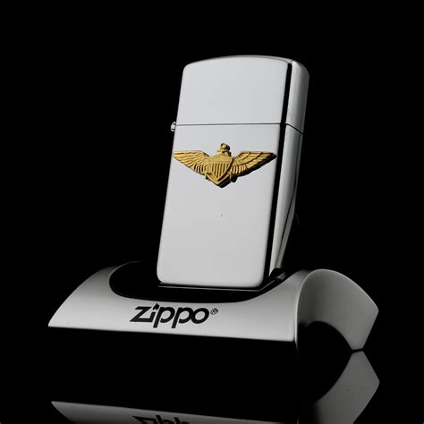 Zippo Slim Wing Shield Emble Gold High Polish Slim Limited Edition 1991