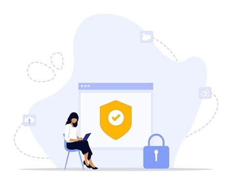 premium vector global data security concept illustration