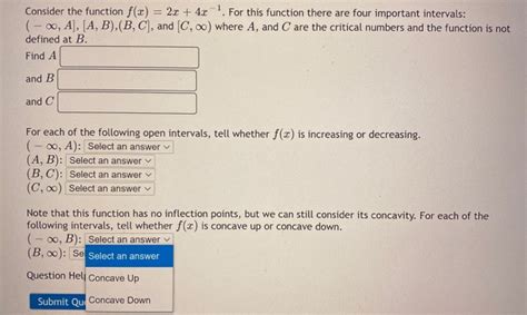 Solved Consider The Function F X 2x 4x 1 For This
