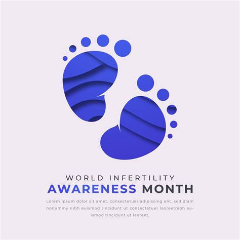 World Infertility Awareness Month Paper Cut Style Vector Design