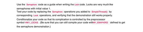 solved exercise 2 implementing locks weight 20 for this