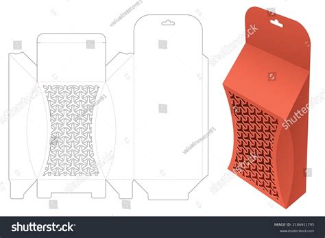 Hanging Sloped Chamfered Box Stenciled Japanese Stock Vector Royalty
