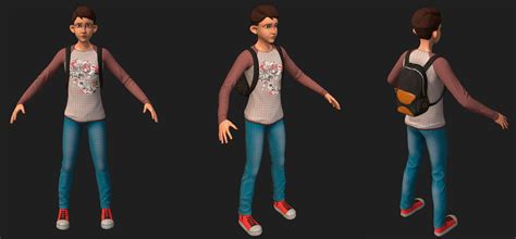Boy For Unity 3d Model 16 Blend Fbx Obj Free3d