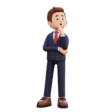 3d Male Character Thinking 24785760 Png