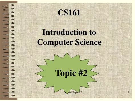 Ppt Cs161 Introduction To Computer Science Powerpoint Presentation Id9684180