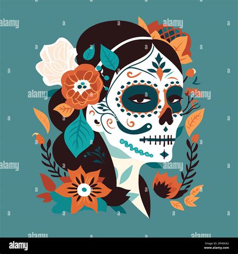 Dia De Los Muertos Skull Vector Day Of The Dead Vector Illustration