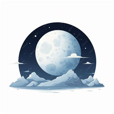 Premium Vector Free Vector Moon Painting Isolated