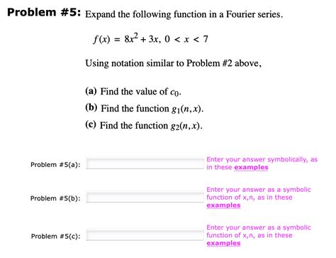 Solved Problem Expand The Following Function In A Chegg Com