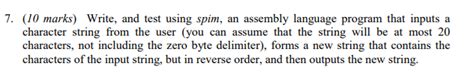 Solved 7 10 Marks Write And Test Using Spim An Assembly