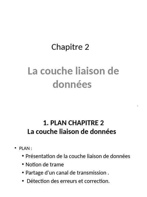 Chap2 Liaison De Données 1 Pdf Technologies De Linformation Et De