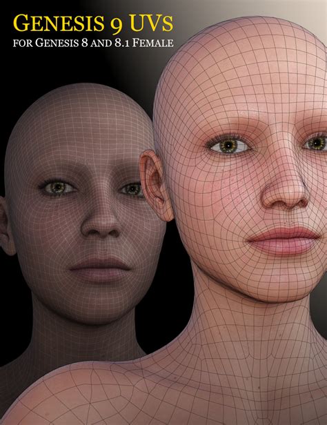Female Face Uv Texture