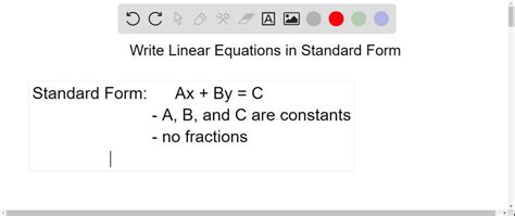 Write Equations In Standard Form Example 2 Numerade