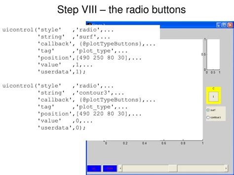 Ppt Graphic Objects Figure Axes 2d Plot 3d Plot Axis Labels Title Gui Objects Pushbutton