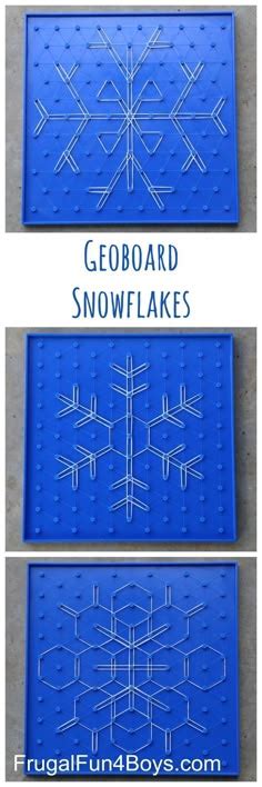 Snowflake Activities Geoboard Snowflakes Winter Stem Activities