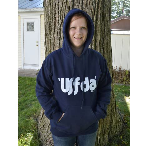 Hoodie Uff Da Navy Open House Imports