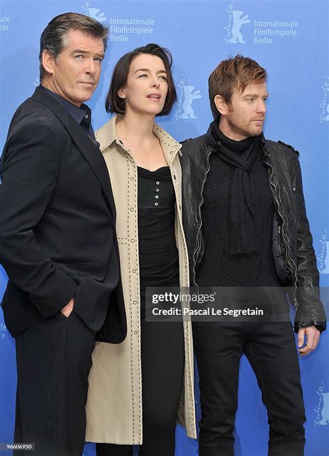 Actors Pierce Brosnan Olivia Williams And Ewan Mcgregor Attend The