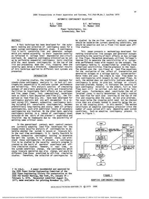 automatic contingency selection pdf ac power alternating current