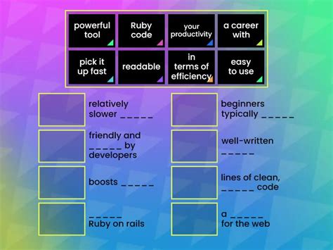 Programming Languages Ruby Match Up